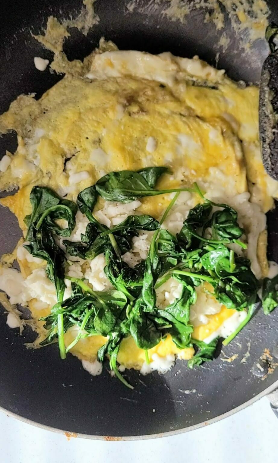 Spinach Cheese Omelet for Breakfast - Cooking with Tyanne